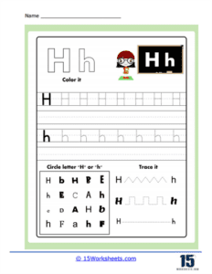 Letter H Worksheets | Alphabet Skills - 15 Worksheets.com