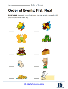 Order of Events Worksheets | Chronological Sequencing - 15 Worksheets.com
