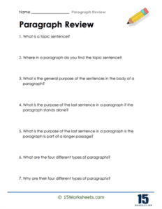 Paragraph Review Worksheets - 15 Worksheets.com