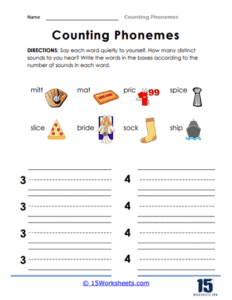 Counting Phonemes Worksheets - 15 Worksheets.com
