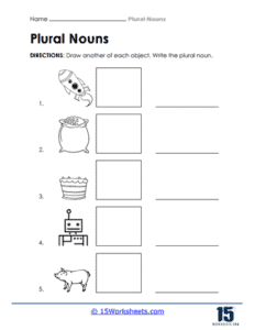 Plural Nouns Worksheets | More-than-One Practice - 15 Worksheets.com