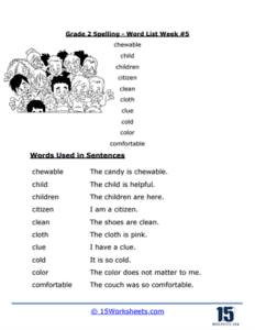 2nd Grade Spelling Words Worksheets - 15 Worksheets.com