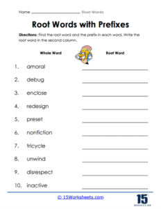 Root Words Worksheets | Vocabulary Collection - 15 Worksheets.com