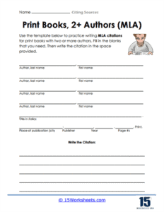 Citing Sources Worksheets - 15 Worksheets.com