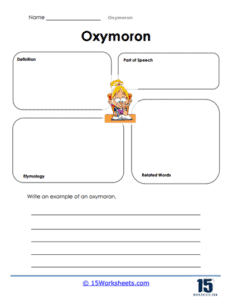 Oxymoron Worksheets | Contradictory Expressions - 15 Worksheets.com