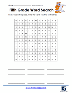 Word Searches Worksheets - 15 Worksheets.com
