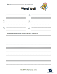 Word Walls Worksheets - 15 Worksheets.com