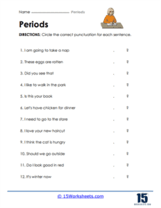 Punctuation Worksheets | Correct Symbol Usage - 15 Worksheets.com