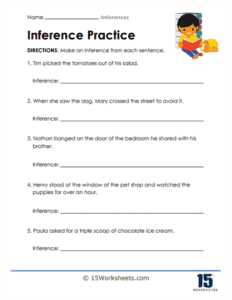Inferences Worksheets - 15 Worksheets.com