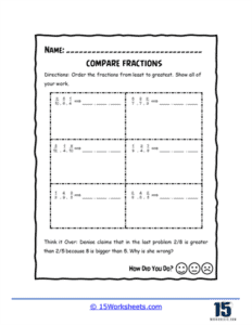 Comparing Fractions Worksheets - 15 Worksheets.com
