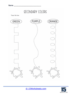 Secondary Colors Worksheets | Blending Practice - 15 Worksheets.com