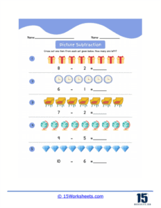 Picture Subtraction Worksheets - 15 Worksheets.com