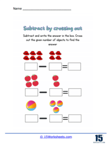 Subtract By Crossing Out Worksheets - 15 Worksheets.com