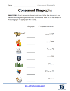 Consonant Digraphs Worksheets - 15 Worksheets.com