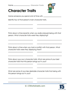 Character Traits Worksheets - 15 Worksheets.com