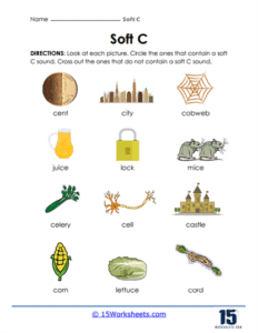 Soft C Worksheets - 15 Worksheets.com