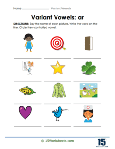Variant Vowels Worksheets - 15 Worksheets.com