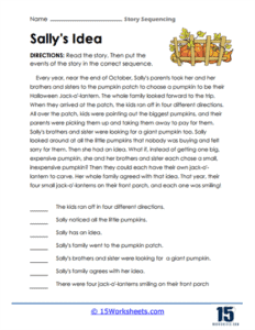 Story Sequencing Worksheets - 15 Worksheets.com