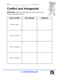 Antagonists Worksheets - 15 Worksheets.com