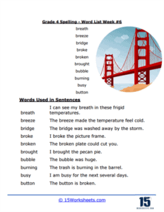 4th Grade Spelling Words Worksheets | Build Confidence - 15 Worksheets.com