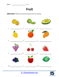 Fruit Worksheets - 15 Worksheets.com