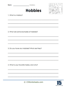 Hobbies Worksheets | Personal Pastimes - 15 Worksheets.com