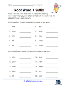 Root Words Worksheets | Vocabulary Collection - 15 Worksheets.com