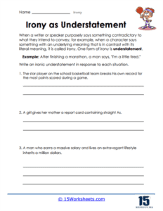 Irony Worksheets - 15 Worksheets.com