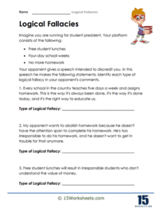 Logical Fallacies Worksheets | Figurative Language - 15 Worksheets.com