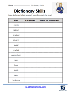 Dictionary Skills Worksheets - 15 Worksheets.com