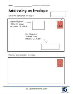 Addressing an Envelope Worksheets - 15 Worksheets.com