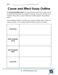 Cause and Effect Essay Worksheets - 15 Worksheets.com