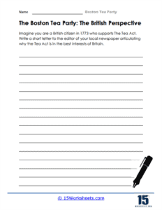 Boston Tea Party Worksheets - 15 Worksheets.com