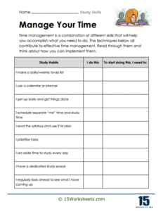 Study Skills Worksheets | Effective Routines For Success - 15 ...