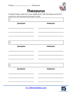 Thesaurus Worksheets | Boost Expression - 15 Worksheets.com