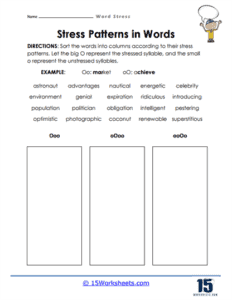 Word Stress Worksheets - 15 Worksheets.com