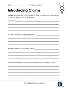 Argumentation Worksheets | Persuasive Flow - 15 Worksheets.com