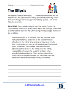 Ellipsis Worksheets | Dramatic Pauses - 15 Worksheets.com