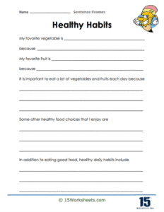 Sentence Frames Worksheets | Writing Collection - 15 Worksheets.com