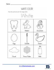 White Worksheets - 15 Worksheets.com