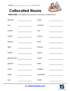 Collocation Worksheets - 15 Worksheets.com