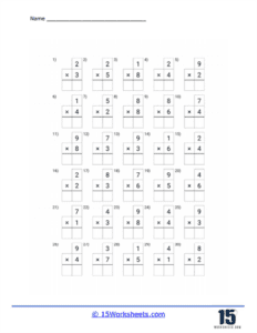 Single Digit Multiplication Worksheets - 15 Worksheets.com