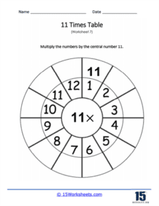 11 Times Tables Worksheets - 15 Worksheets.com