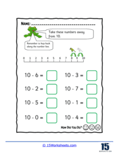 Number Line Subtraction Worksheets - 15 Worksheets.com