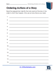 Ordering Actions of a Story Worksheets - 15 Worksheets.com
