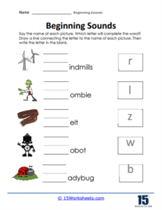 Beginning Sounds Worksheets - 15 Worksheets.com