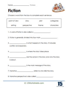 Fiction Worksheets - 15 Worksheets.com