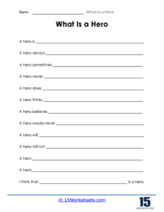 What Is a Hero Worksheets - 15 Worksheets.com