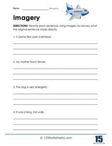 Imagery Worksheets | Figurative Language - 15 Worksheets.com