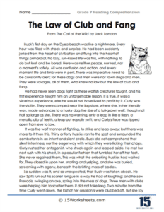 Grade 7 Reading Comprehension Worksheets - 15 Worksheets.com